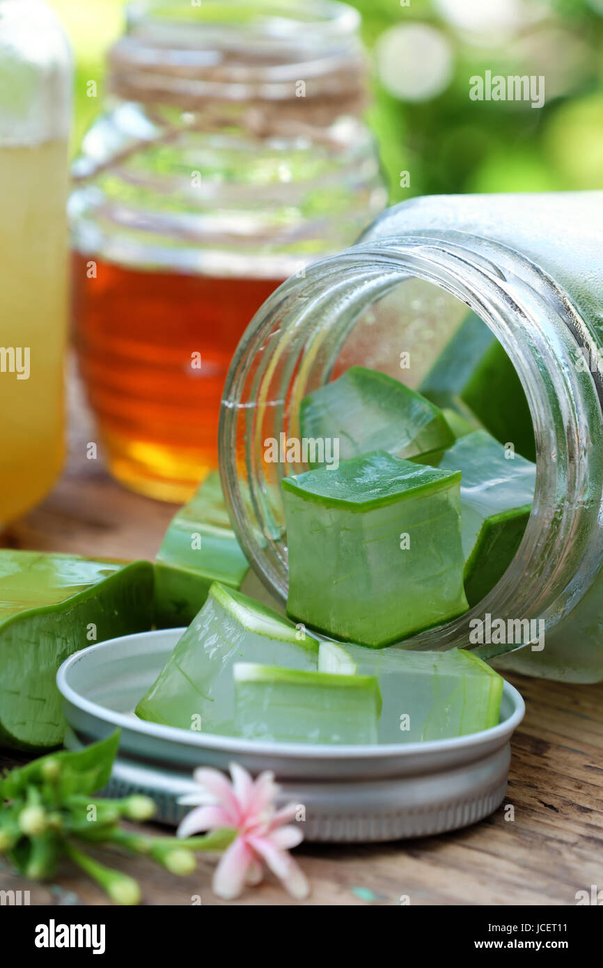 Nutrition food from aloe vera leaf and honey, a nature cosmetic for ...