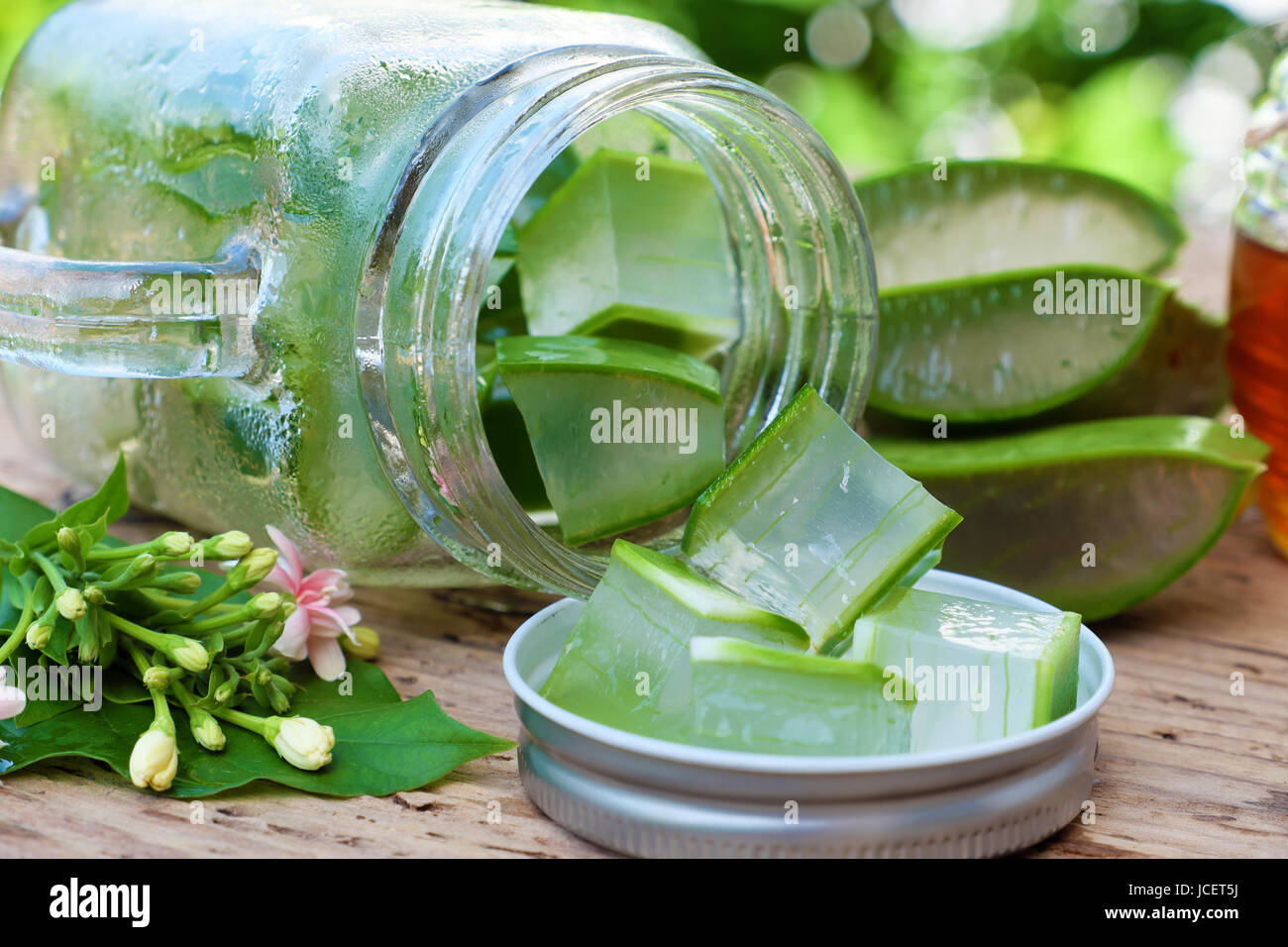 Nutrition food from aloe vera leaf and honey, a nature cosmetic for ...