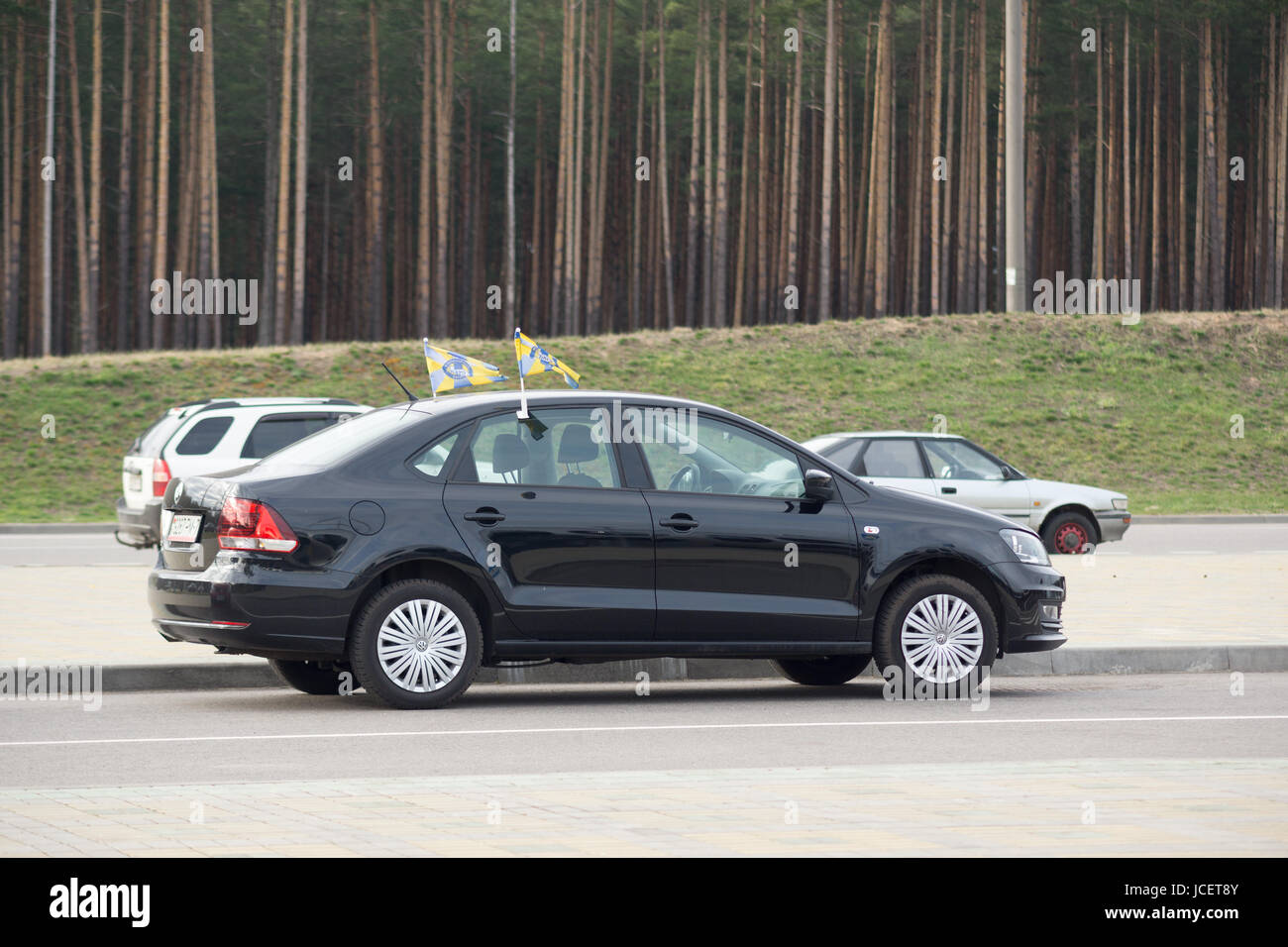 Borisov, Belarus - april 09, 2017: New footbal stadium "Borisov Arena ...