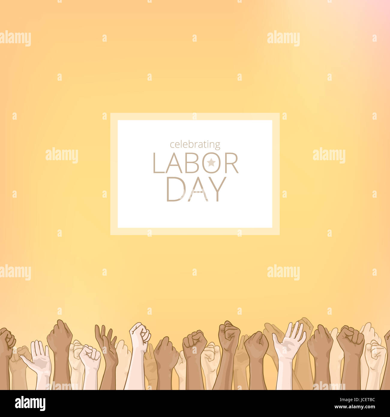 Labor day background. Card with seamless border Stock Photo - Alamy