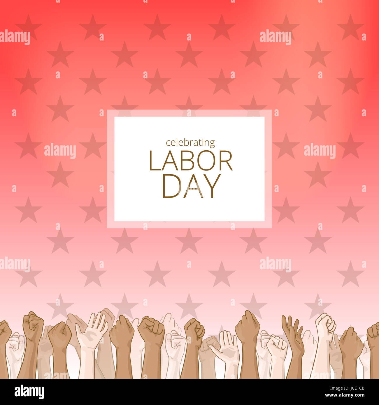 Labor day background. Card with seamless border Stock Photo - Alamy