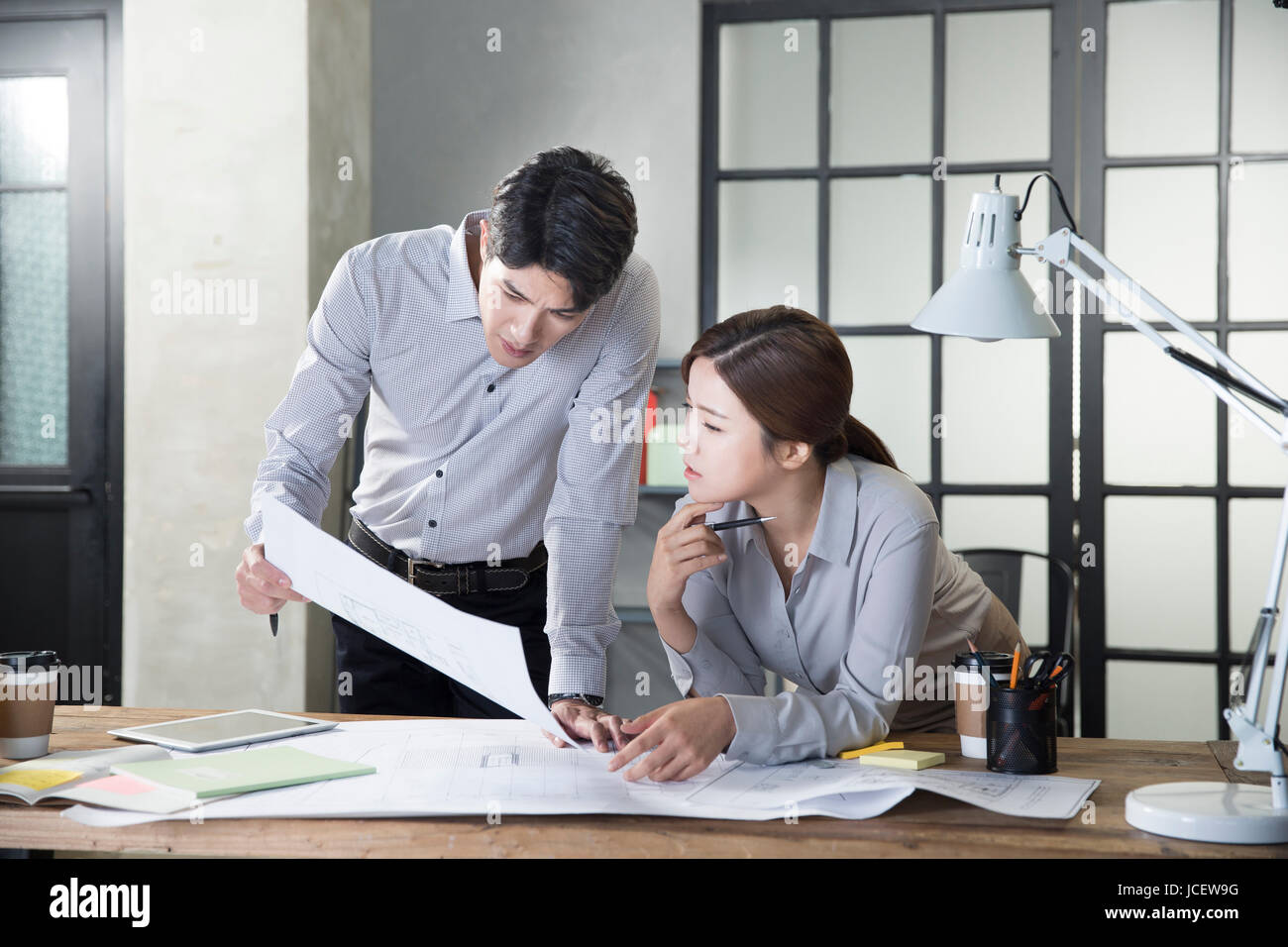 Architects at office Stock Photo - Alamy
