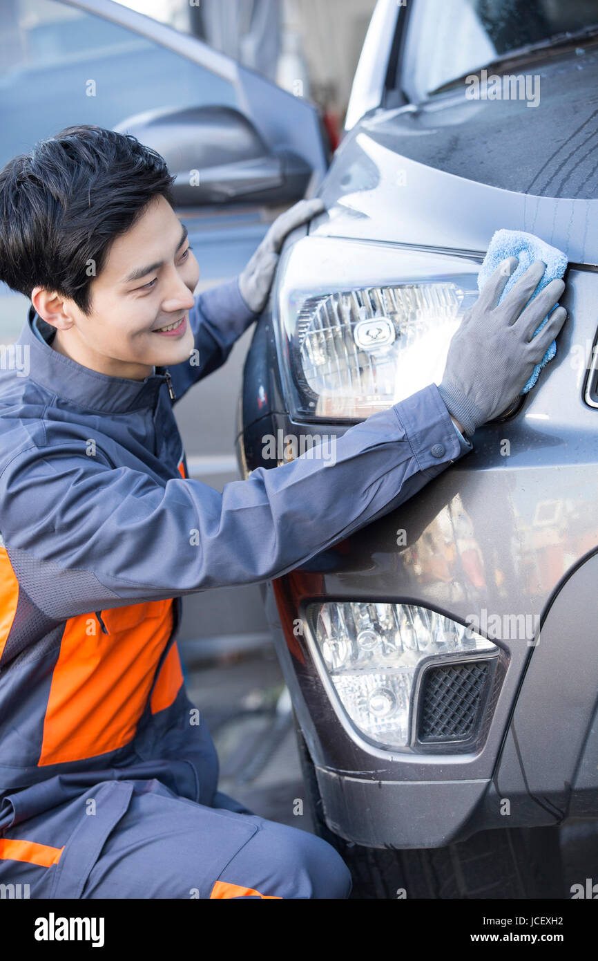 Male car wash hi-res stock photography and images - Alamy
