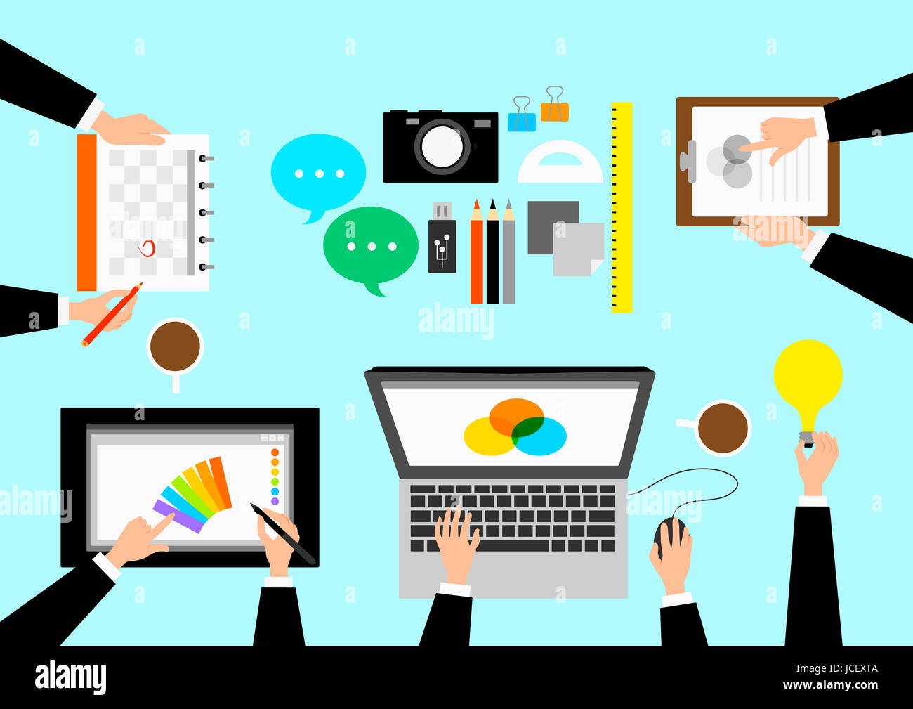 Various business related to design Stock Photo - Alamy