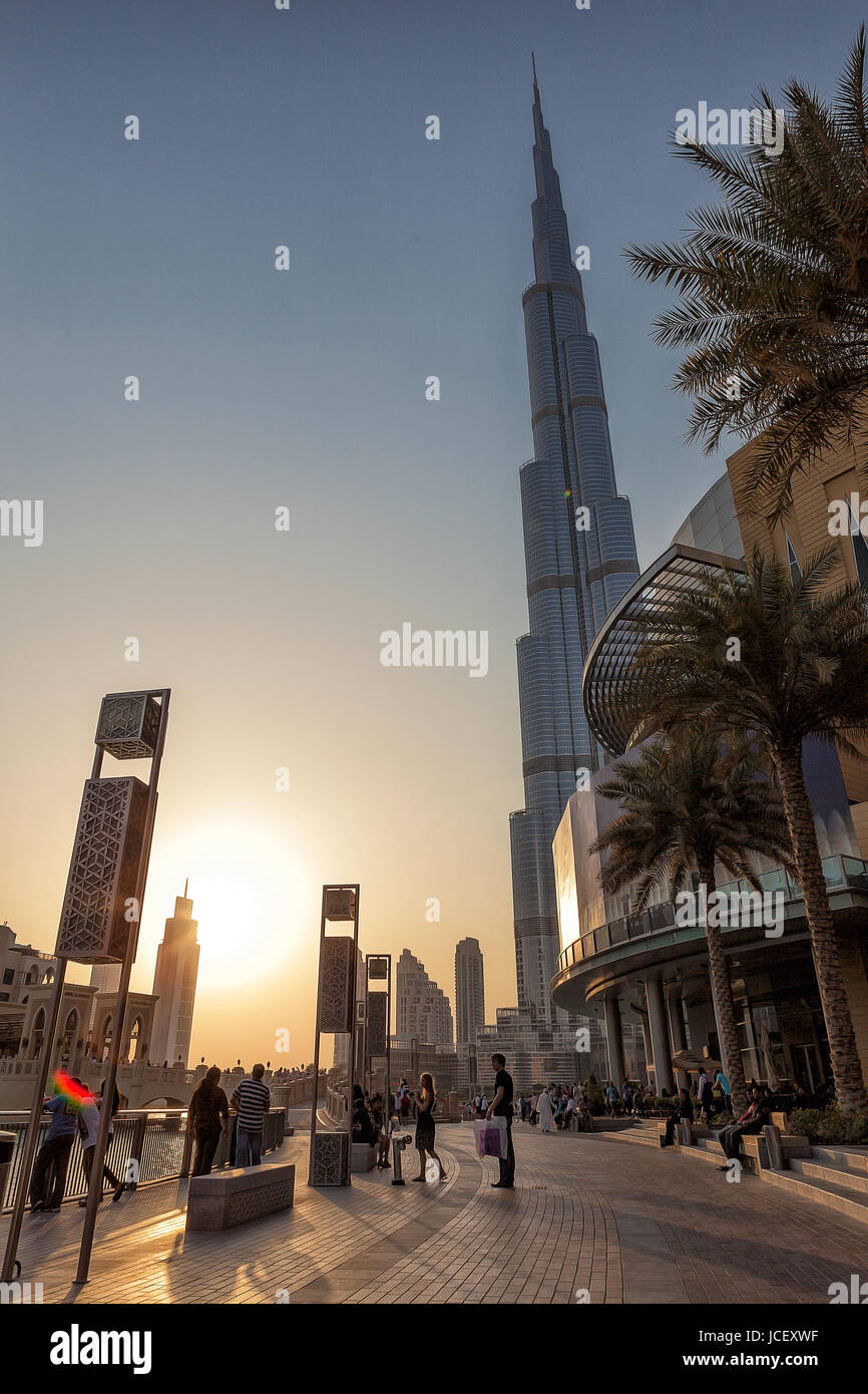 UAE/DUBAI - 14 SEP 2012 - People walking on the streets of dubai with ...