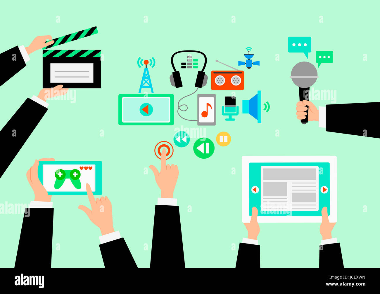 Various business related to entertainment Stock Photo - Alamy