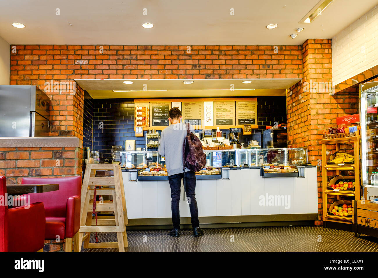 Inside the Pret a Manger cafe at Cambridge, England Stock Photo - Alamy