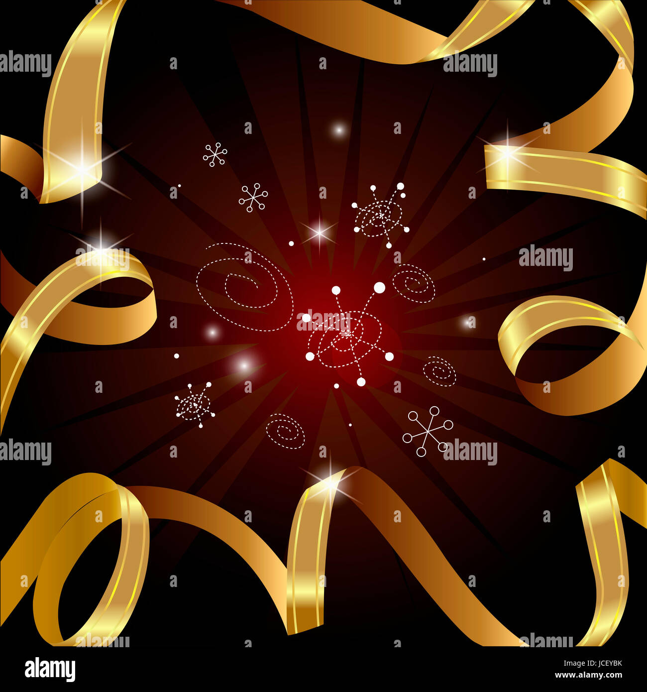 Luxurious golden ribbon with light Stock Photo - Alamy