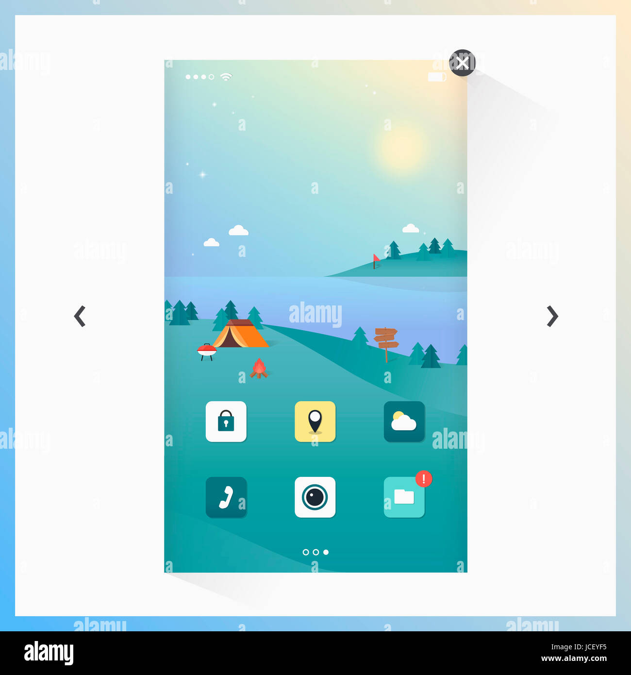 Smartphone background with various applications Stock Photo - Alamy