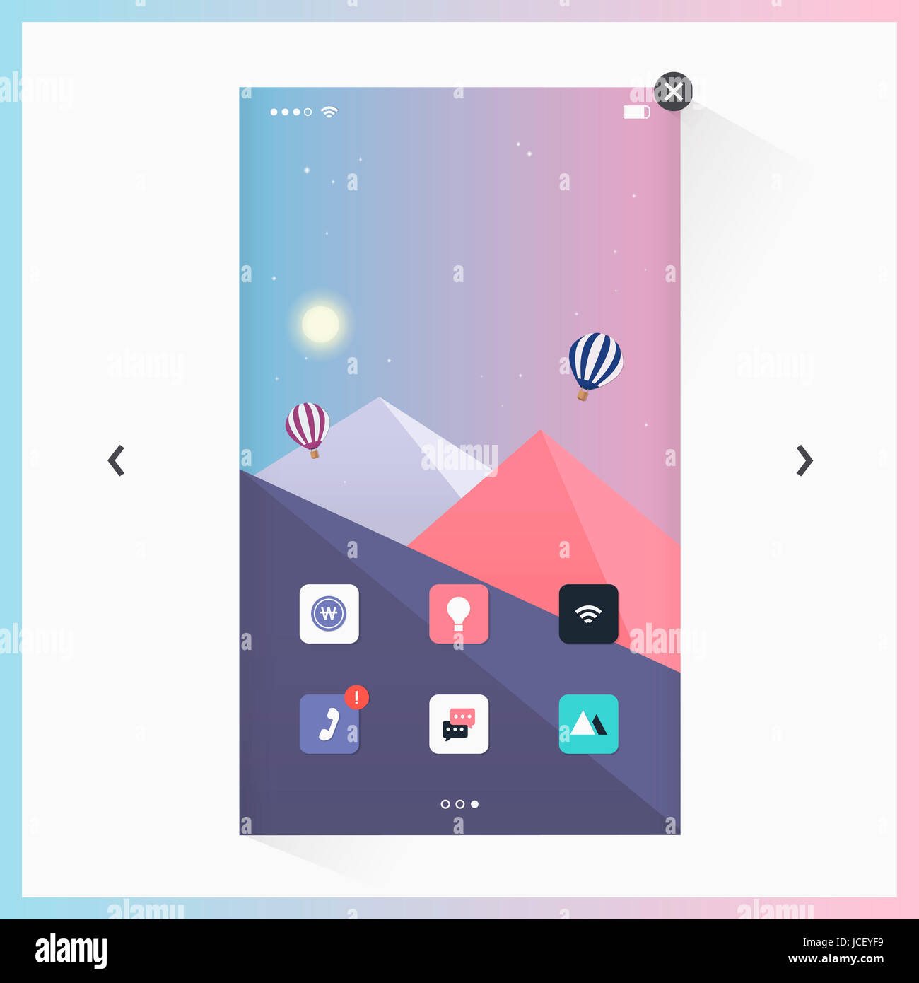 Smartphone background with various applications Stock Photo - Alamy