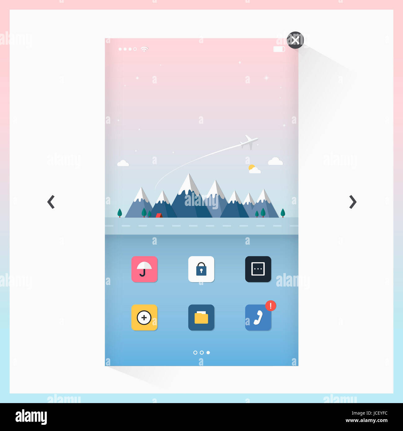 Smartphone background with various applications Stock Photo - Alamy
