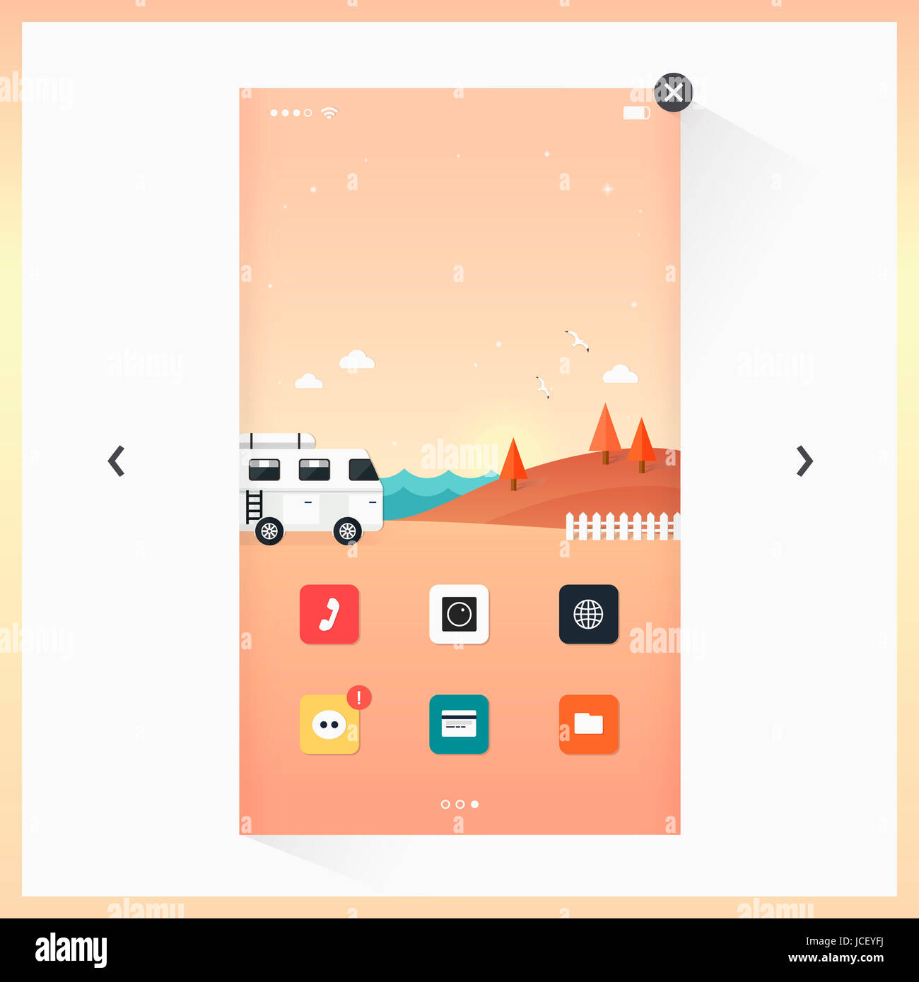 Smartphone background with various applications Stock Photo - Alamy