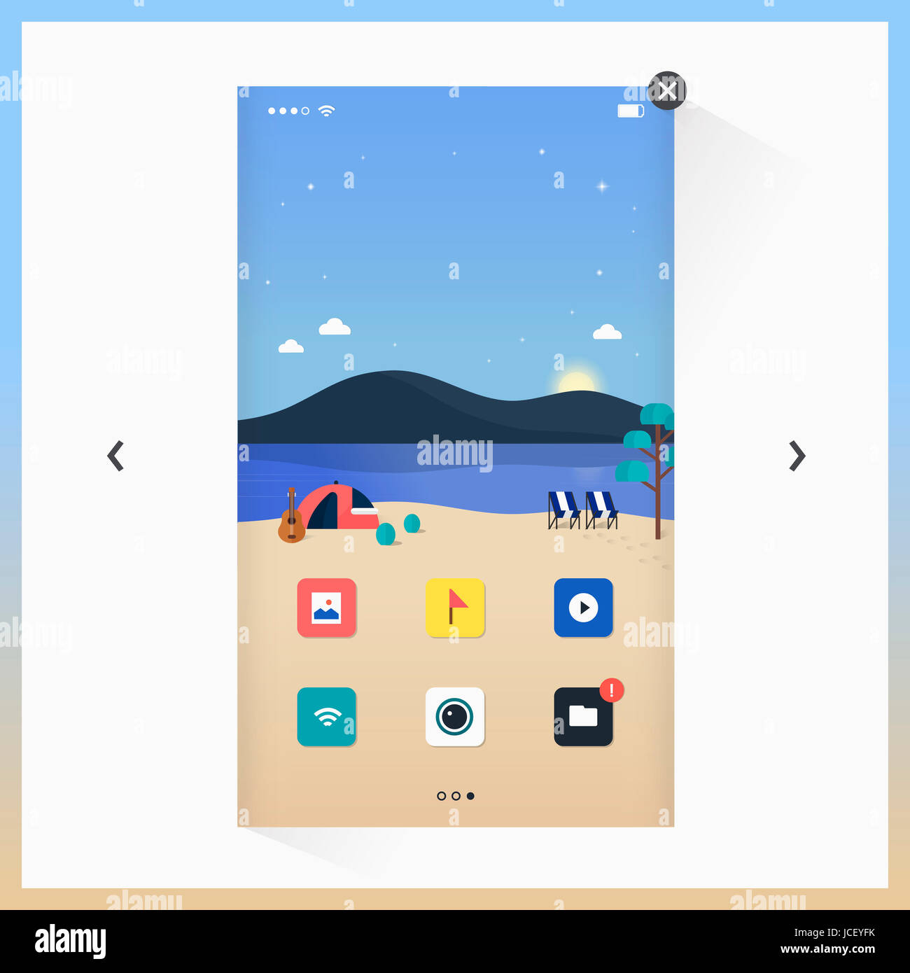 Smartphone background with various applications Stock Photo - Alamy