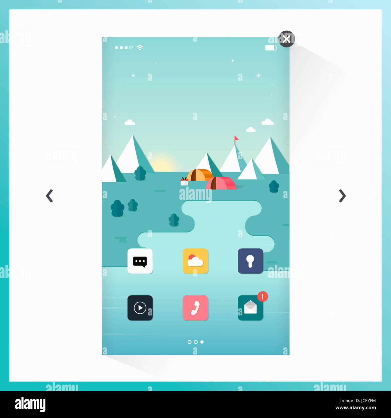 Smartphone background with various applications Stock Photo - Alamy