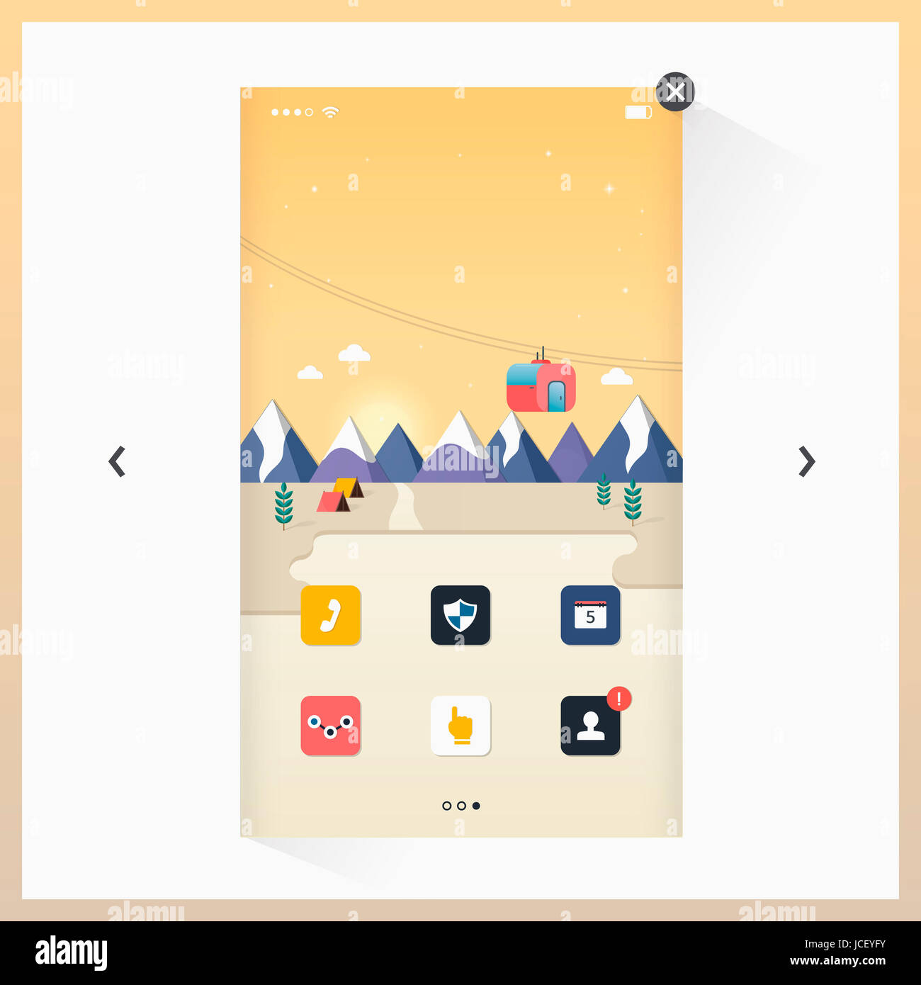 Smartphone background with various applications Stock Photo - Alamy