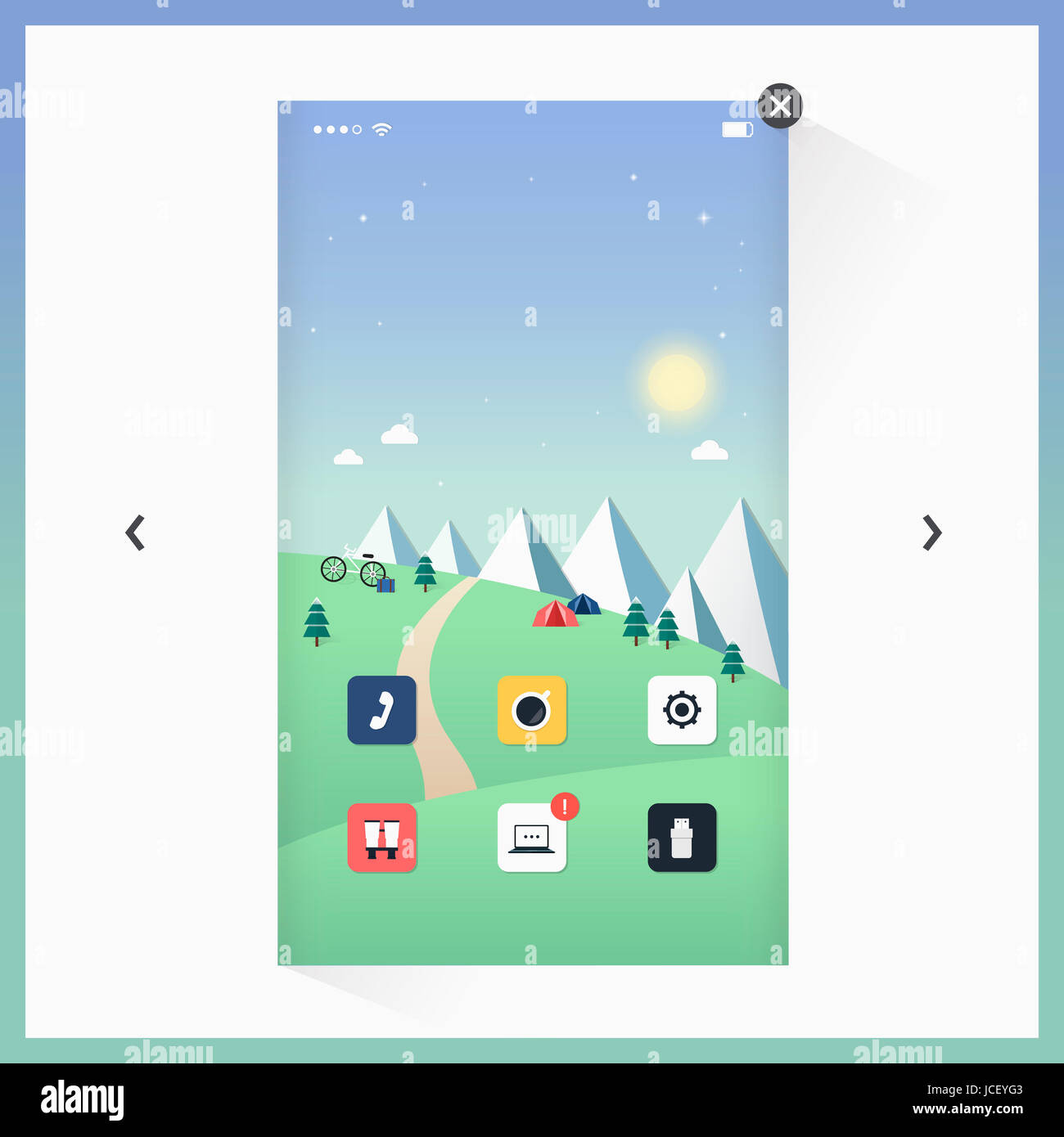Smartphone background with various applications Stock Photo - Alamy