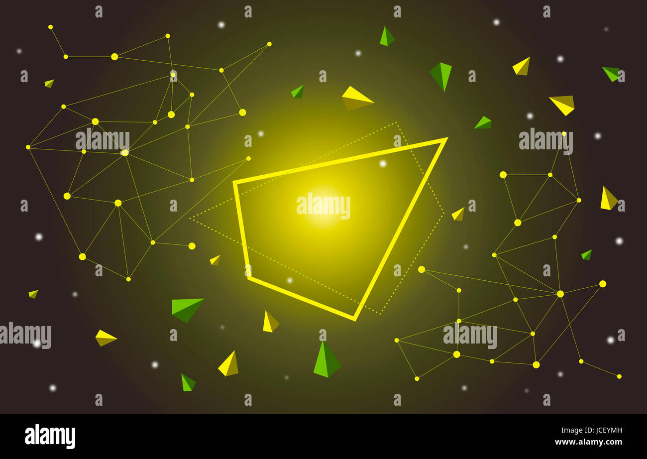 Background with geometric figures and light Stock Photo - Alamy