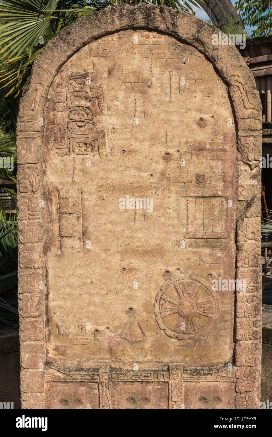 Stone Stele inside a Park in Italy Stock Photo - Alamy