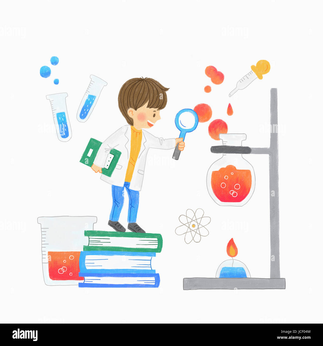 Science experiment elementary school Cut Out Stock Images & Pictures ...