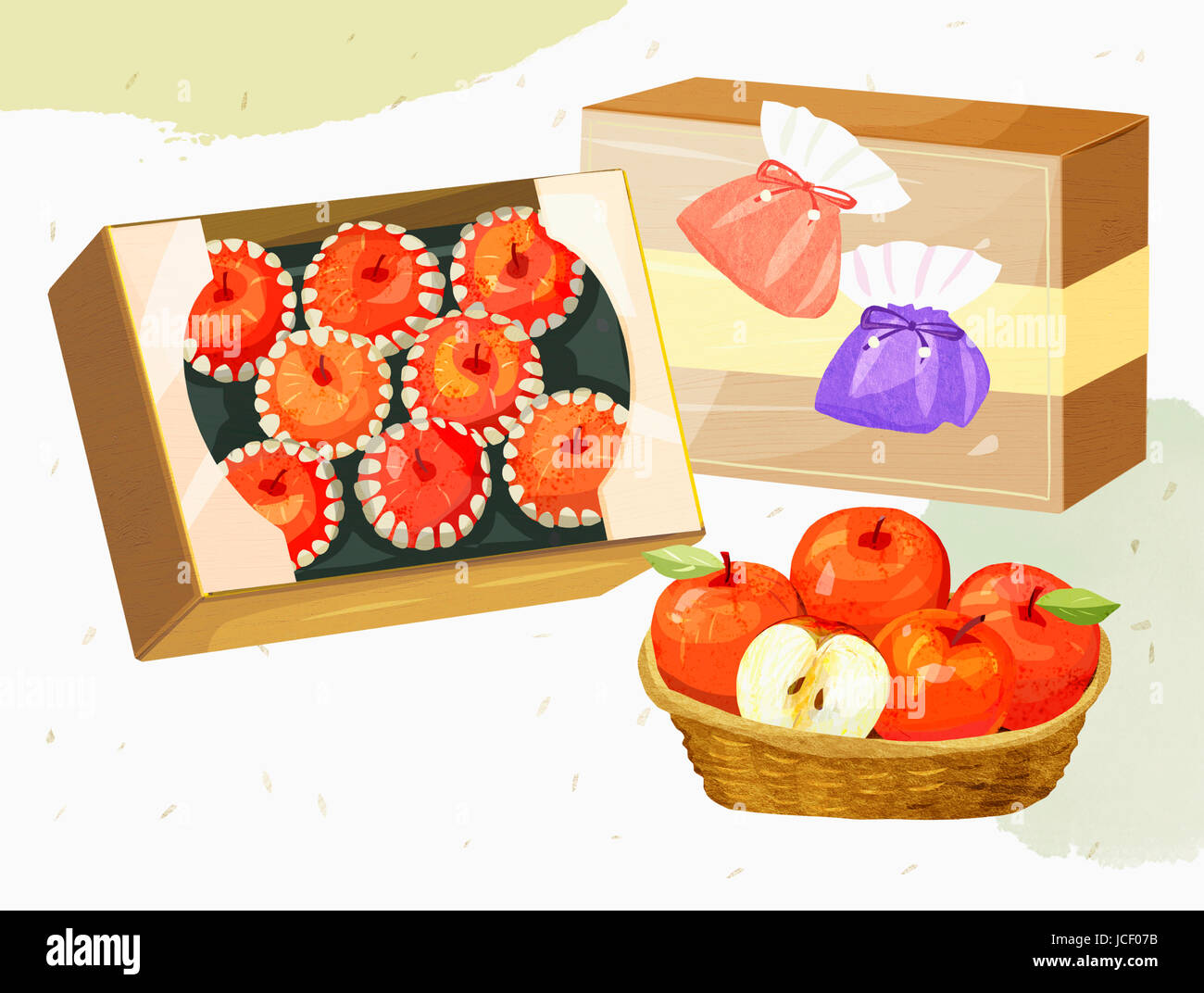Traditional Korean specialty, apples from Chungju city Stock Photo - Alamy