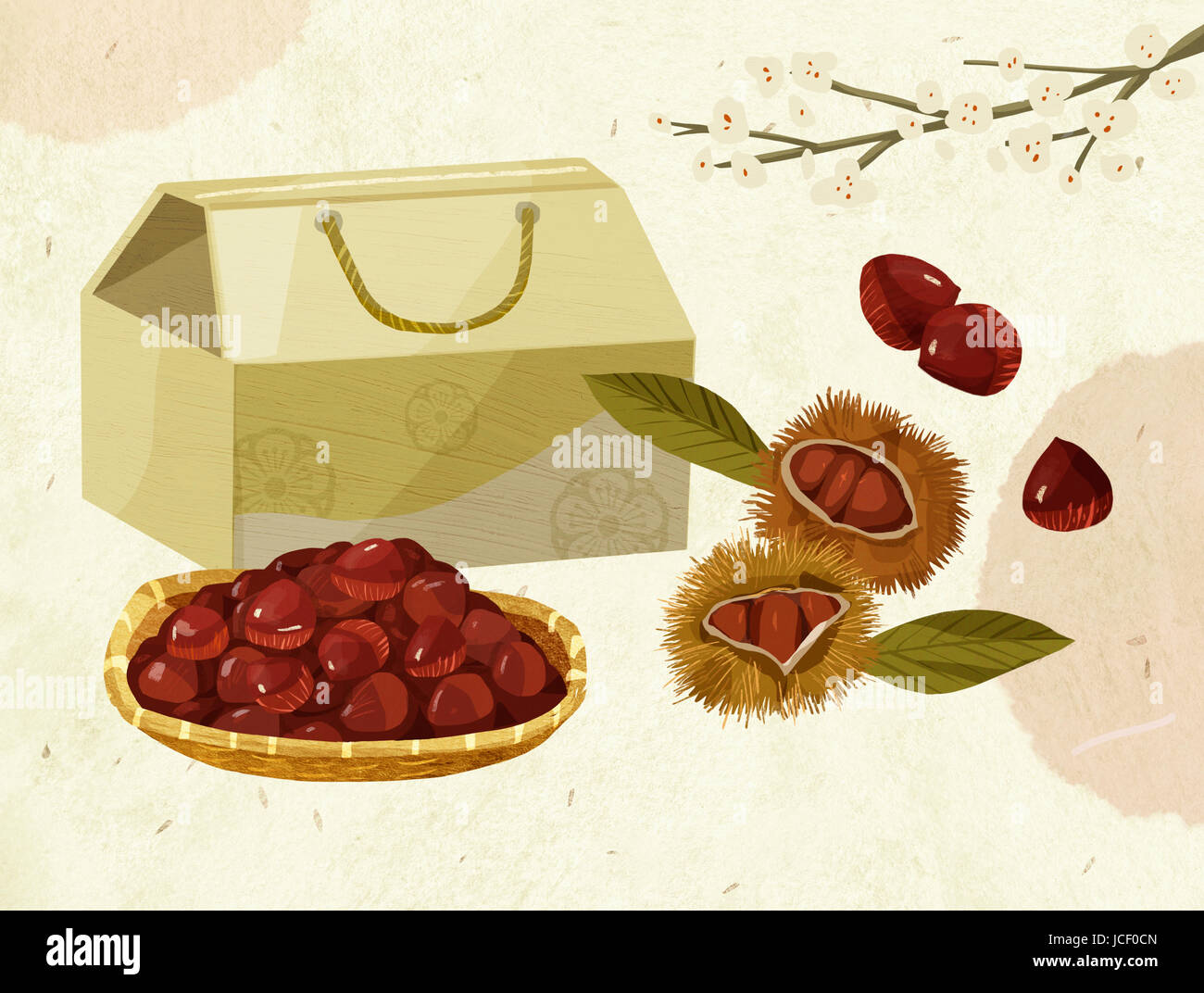 Traditional Korean specialty, chestnut from Gongju Stock Photo - Alamy