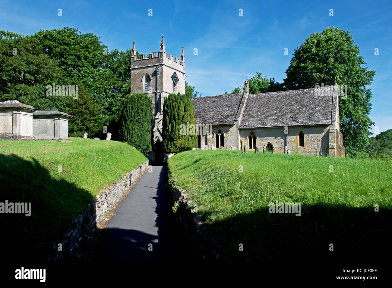 St Peter's Church in the village of Upper Slaughter, Gloucester ...