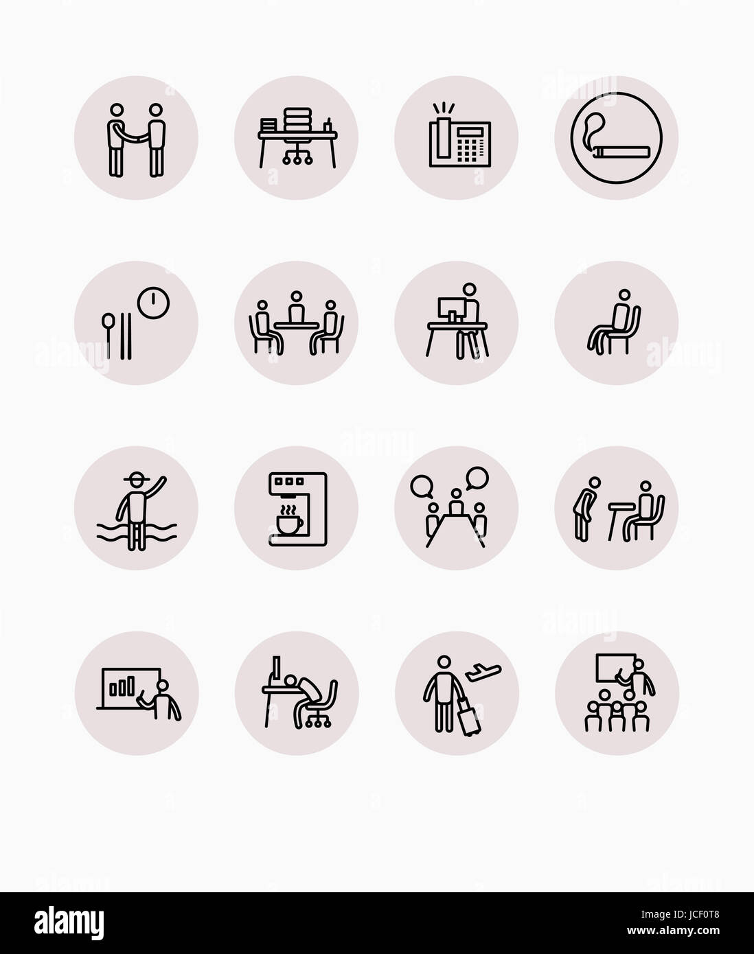 Set of pictogram icons related to business Stock Photo - Alamy