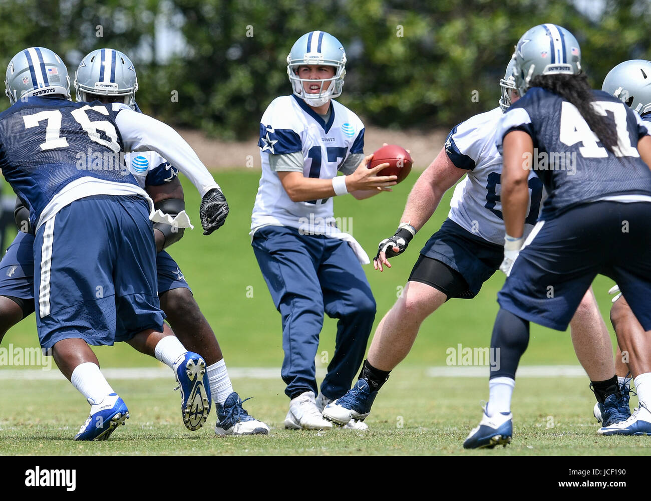 June 14th, 2017: .Dallas Cowboys quarterback Kellen Moore (17) takes a ...