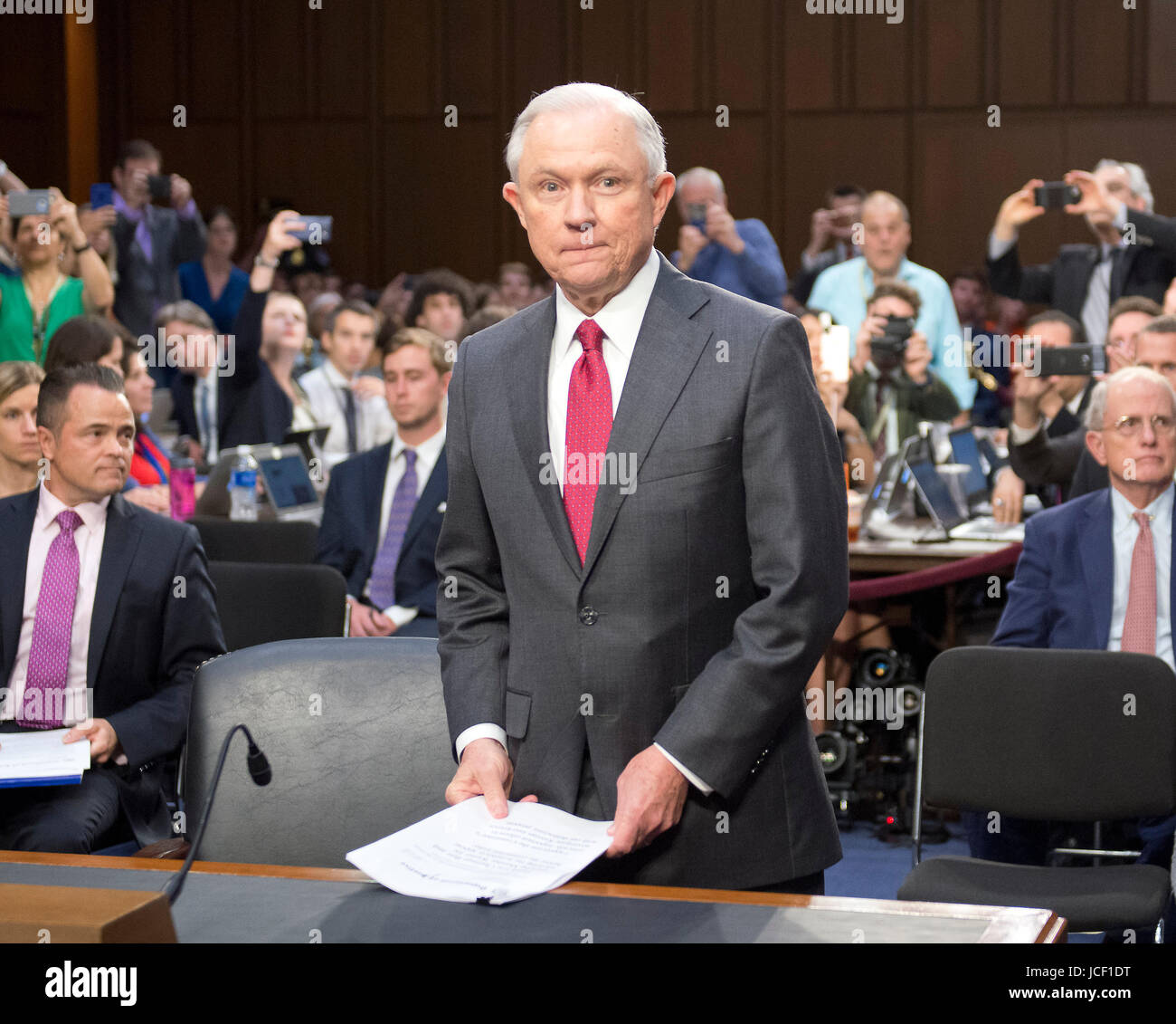 United States Attorney General Jeff Sessions arrives to give testimony ...