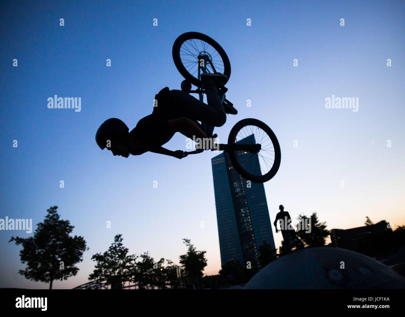 Silhouette People Doing Backflips