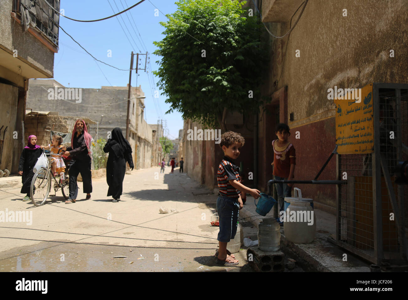 June 14, 2017 - Daily life in the Syria's town of Duma amidst the ...