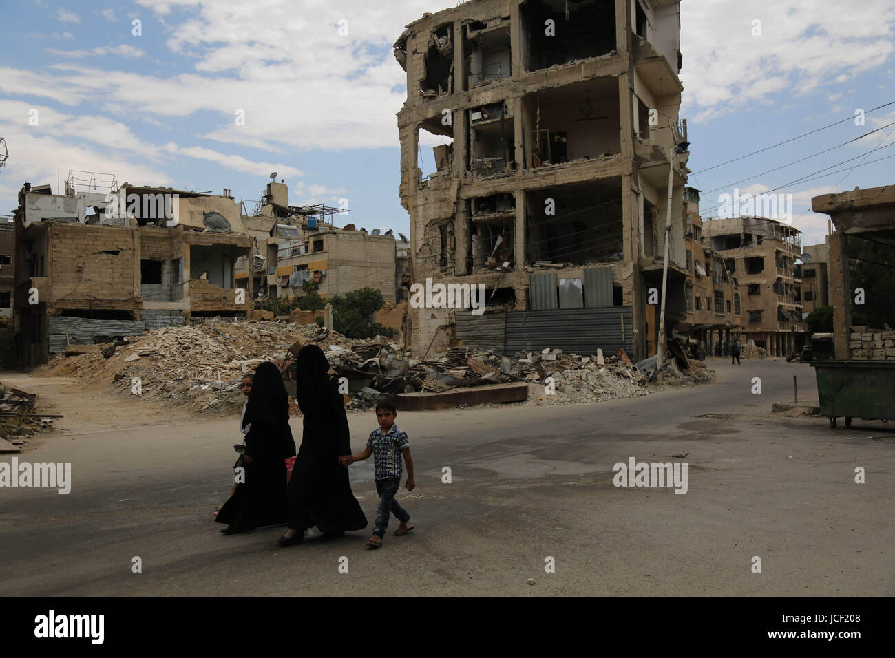 June 14, 2017 - Daily life in the Syria's town of Duma amidst the ...