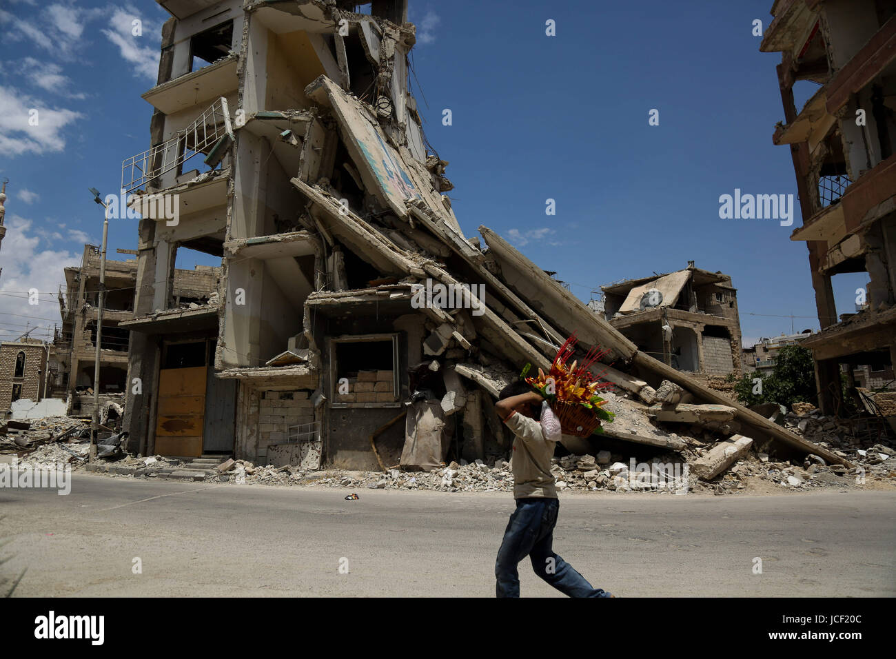 June 14, 2017 - Daily life in the Syria's town of Duma amidst the ...