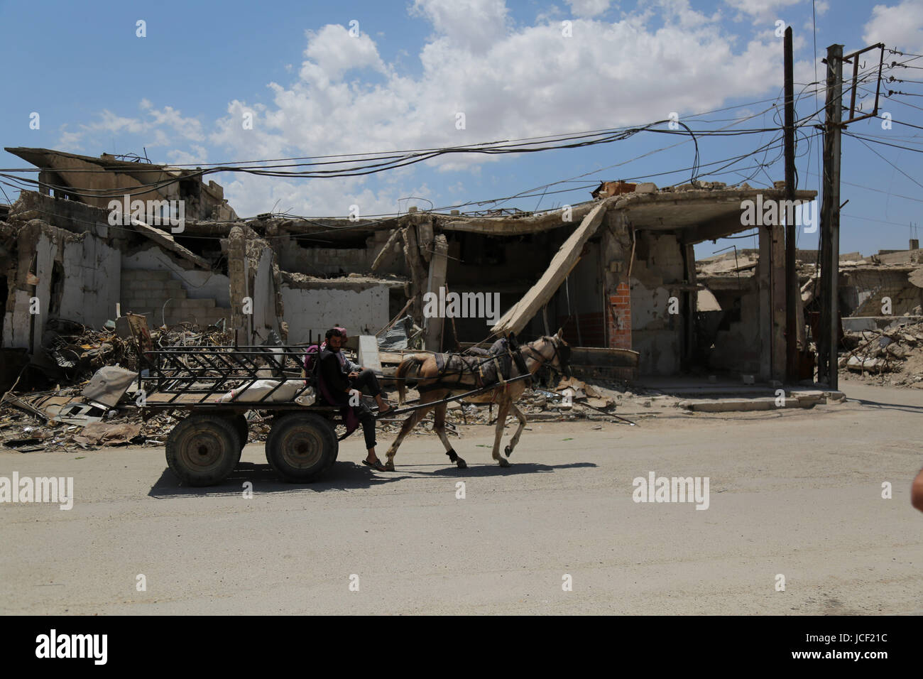 June 14, 2017 - Daily life in the Syria's town of Duma amidst the ...