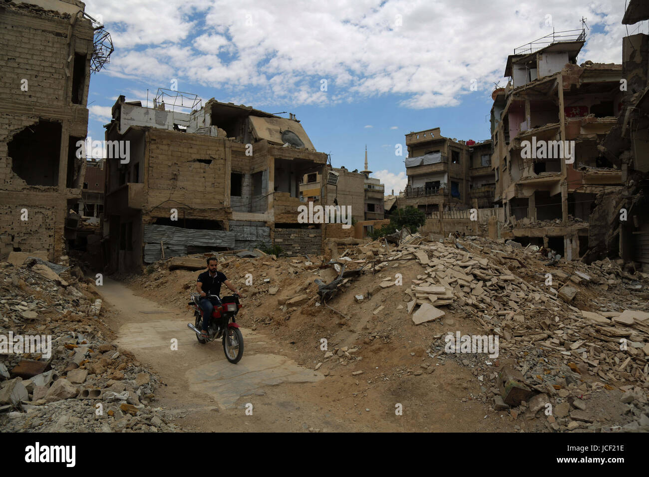 June 14, 2017 - Daily life in the Syria's town of Duma amidst the ...