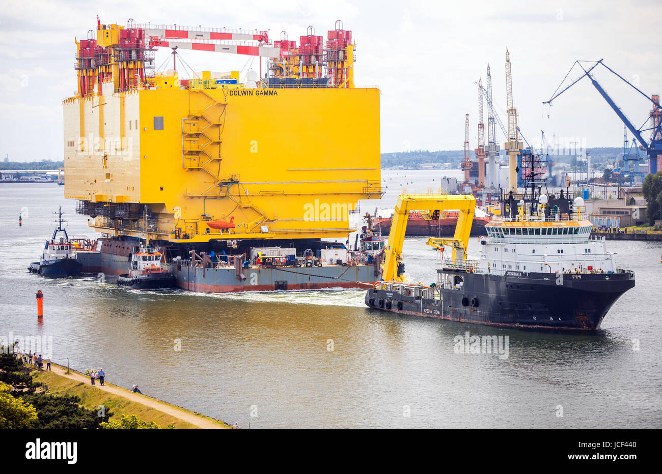 The large converter platform for the offshore wind plant "DolWin Gamma ...