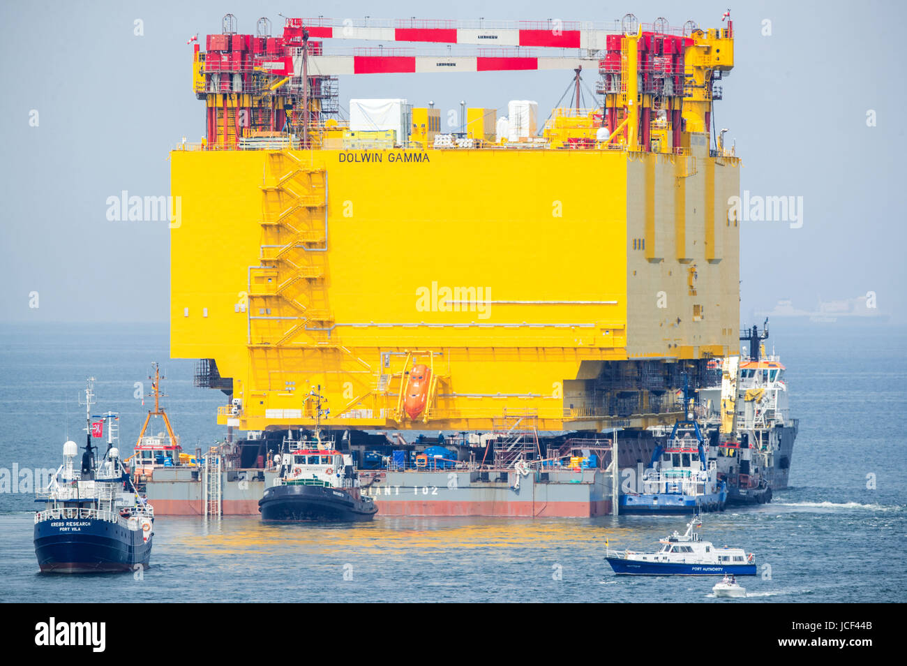 The large converter platform for the offshore wind plant "DolWin Gamma ...
