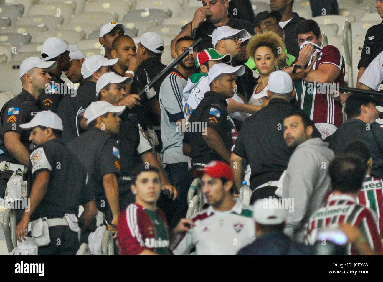 Rio De Janeiro, Brazil. 15th June, 2017. Fight between Fluminense fans ...