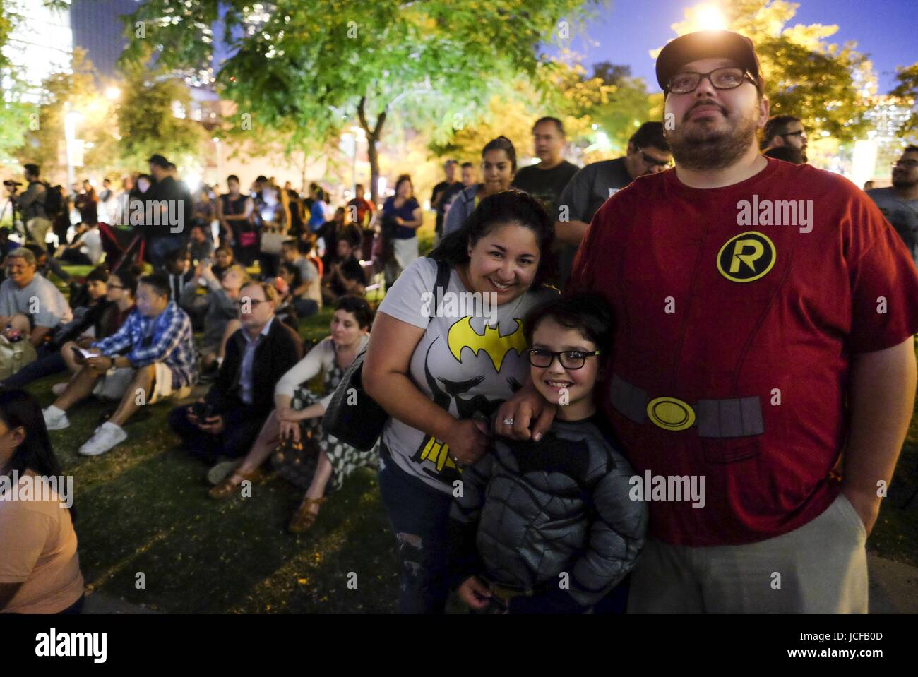 Los Angeles, California, USA. 15th June, 2017. People crowd as the Bat ...