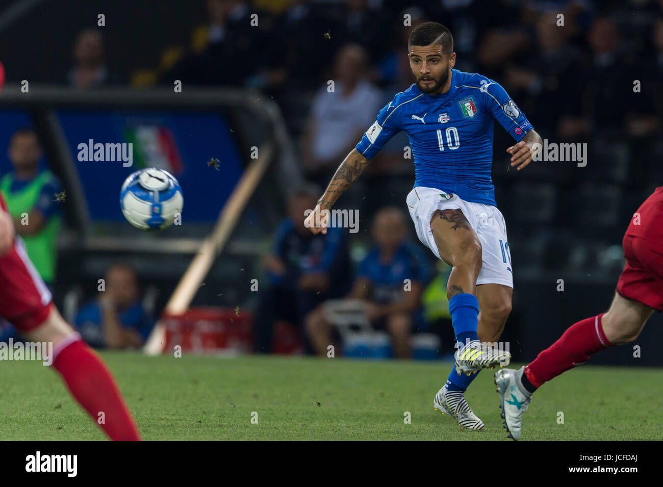 Udine, Italy. 10th June, 2017. Lorenzo Insigne (ITA) Football/Soccer ...
