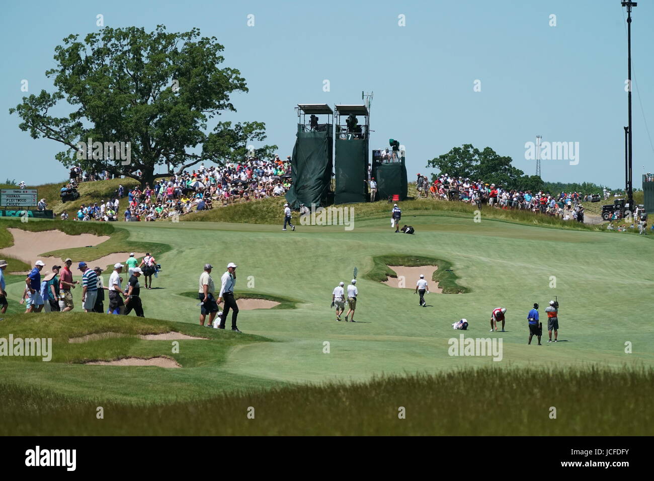 Erin, Wisconsin, USA. 15th June, 2017. Erin Hills (7th hole) Golf : A ...