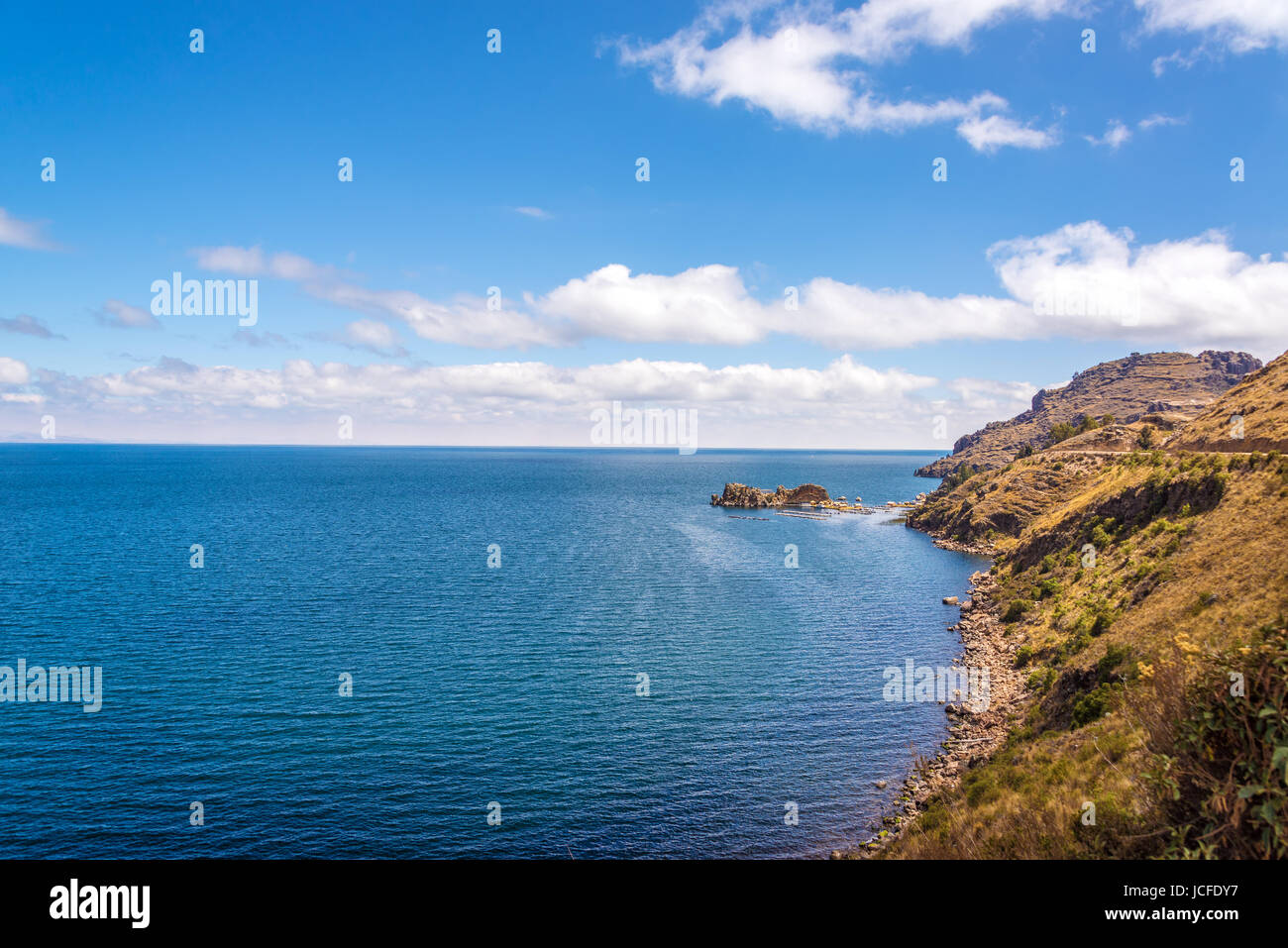 Coastline of Lake Titicaca near Copacabana, Bolivia Stock Photo - Alamy