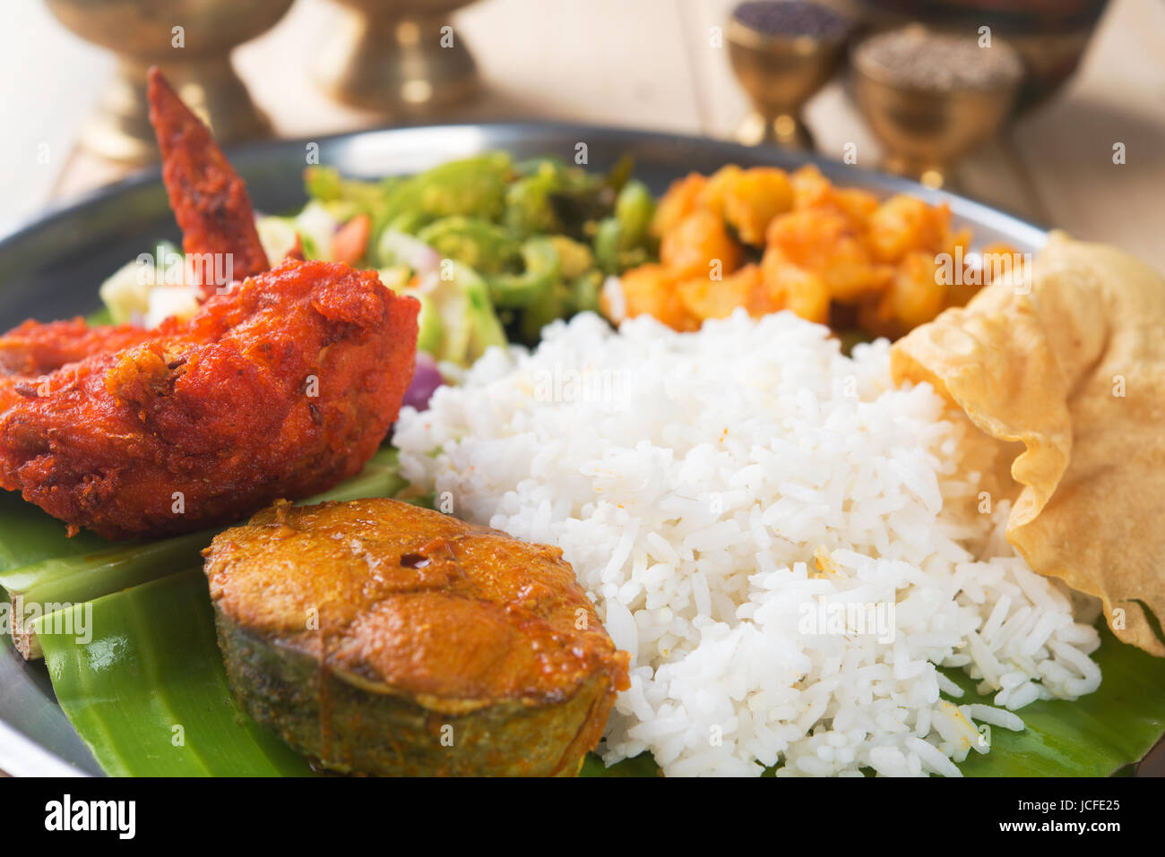 Close up delicious Indian mixed rice on dining table Stock Photo - Alamy