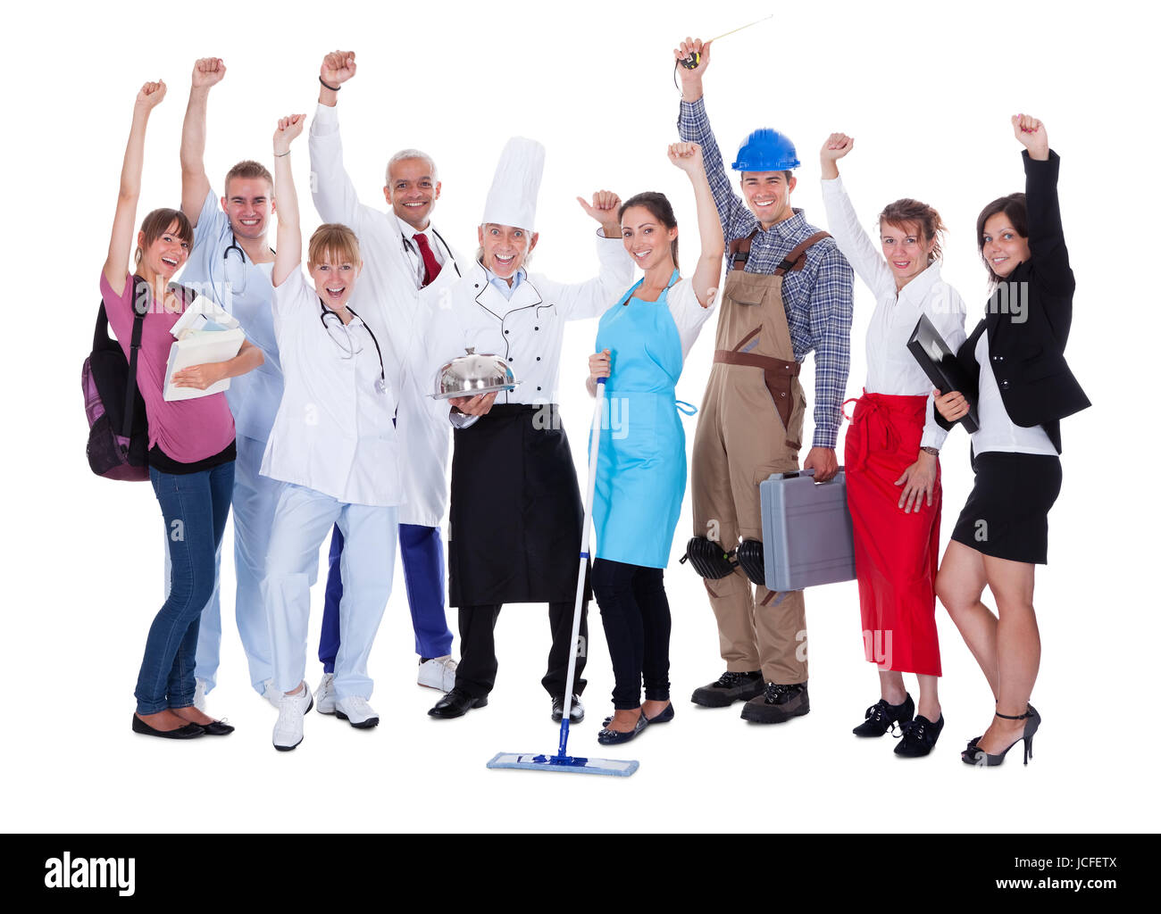 Business People Different Professions Standing High Resolution Stock ...