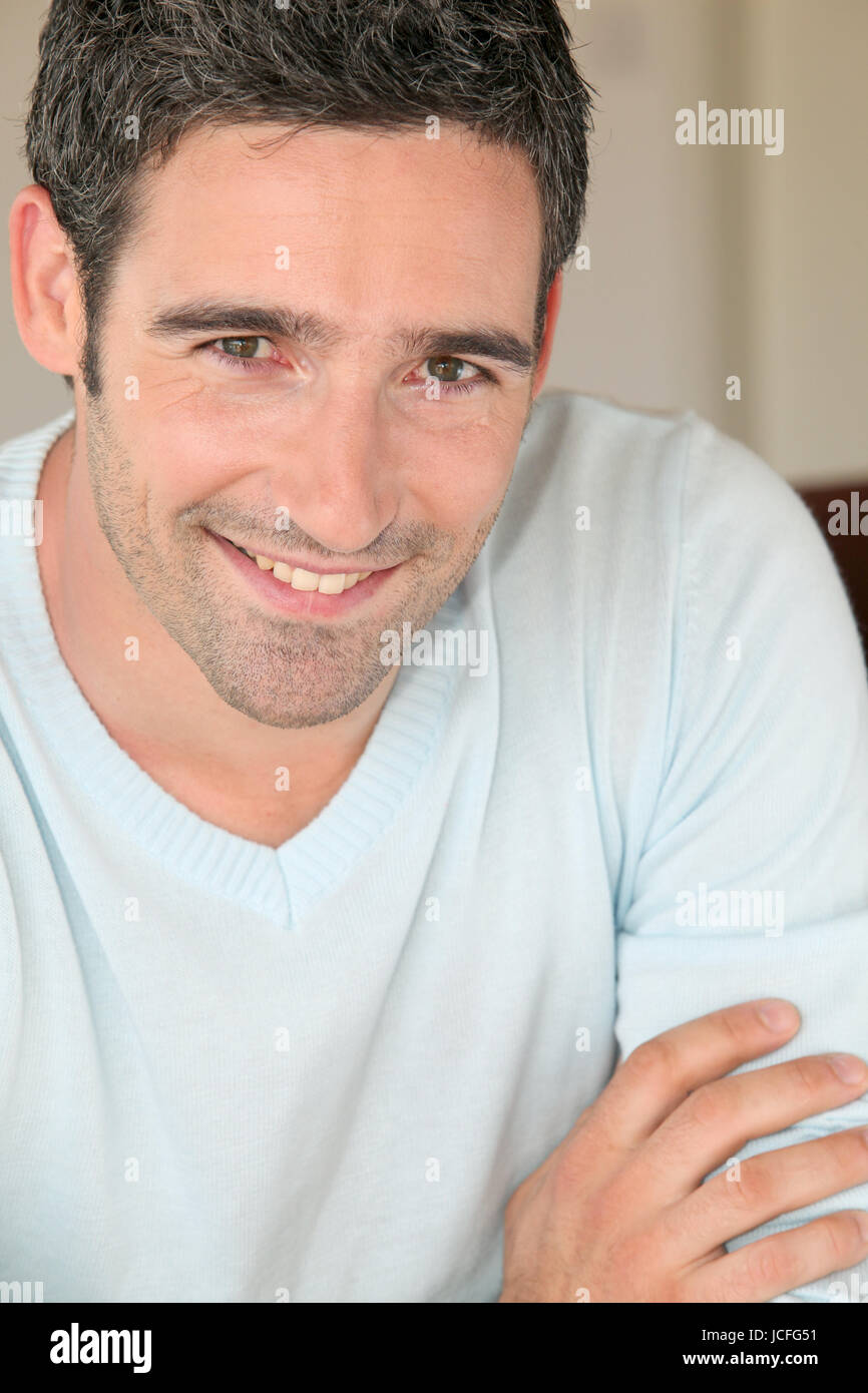Portrait of handsome 30-year-old man Stock Photo - Alamy