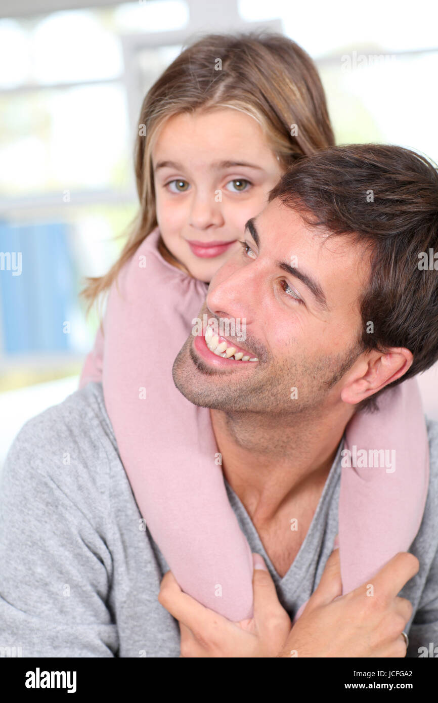 Portrait of father and child having fun together Stock Photo - Alamy