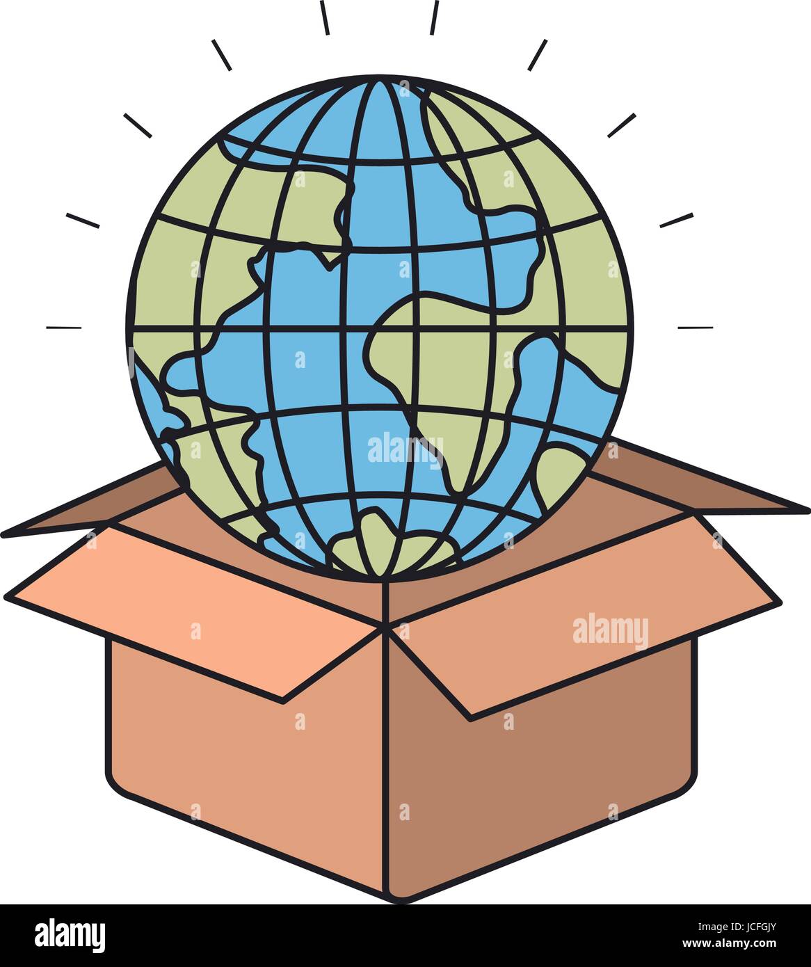 Cardboard globe Stock Vector Images - Alamy