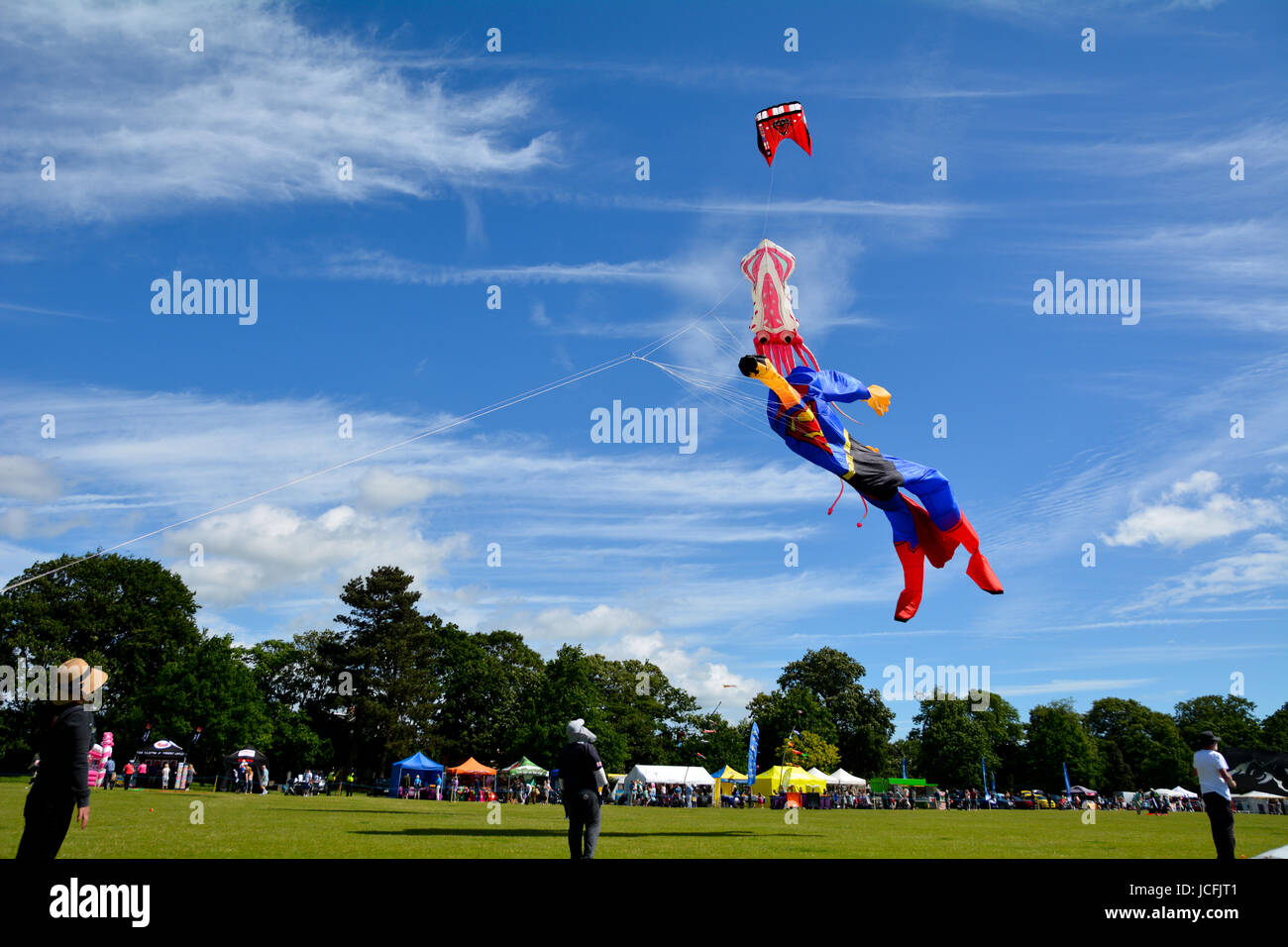 Scenes of kite flying from the annual Kite Festival in Russell Park ...