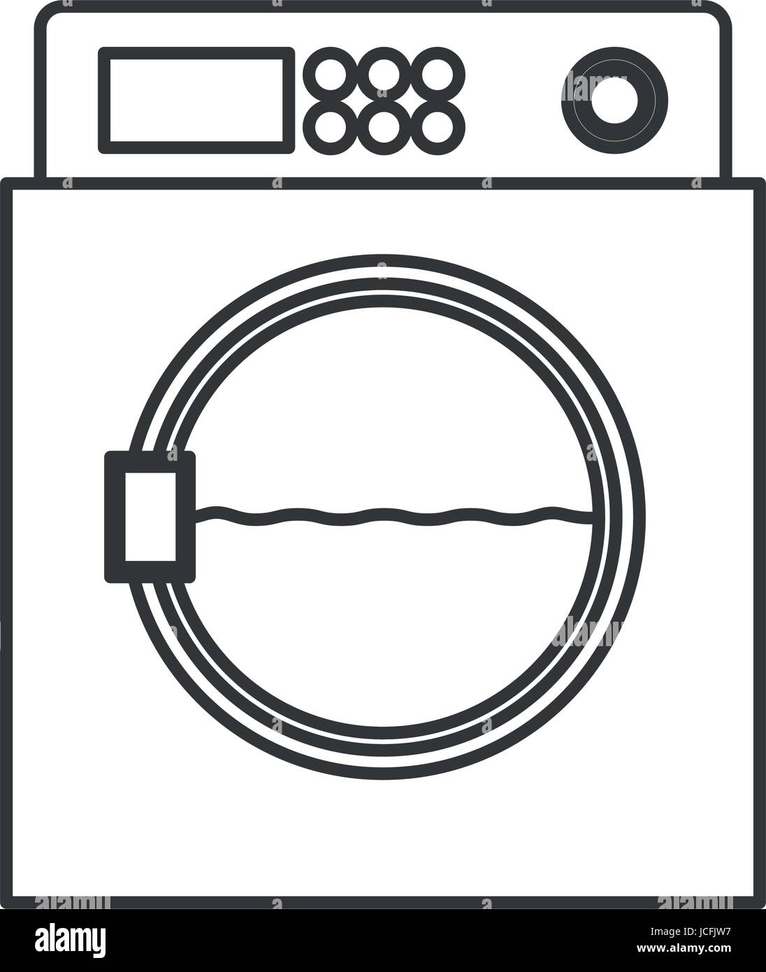 monochrome silhouette of wash machine Stock Vector Image & Art - Alamy