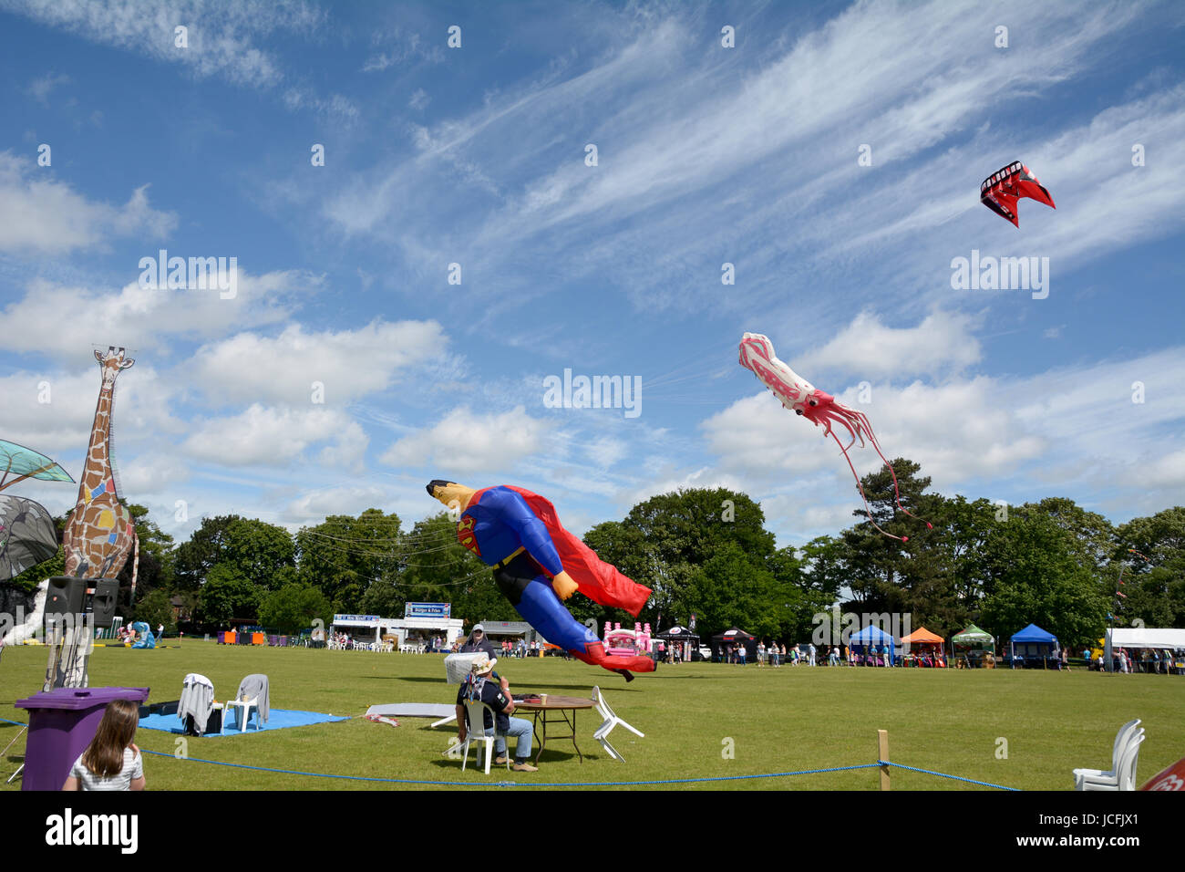 Scenes of kite flying from the annual Kite Festival in Russell Park ...